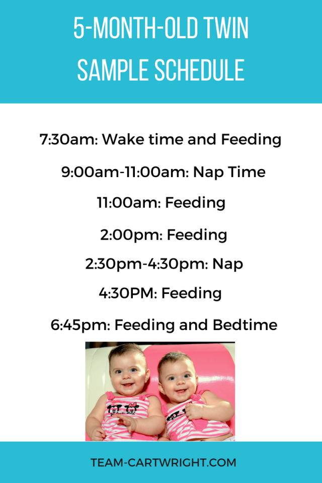 5-Month-Old Twin Sample Schedule- Team Cartwright