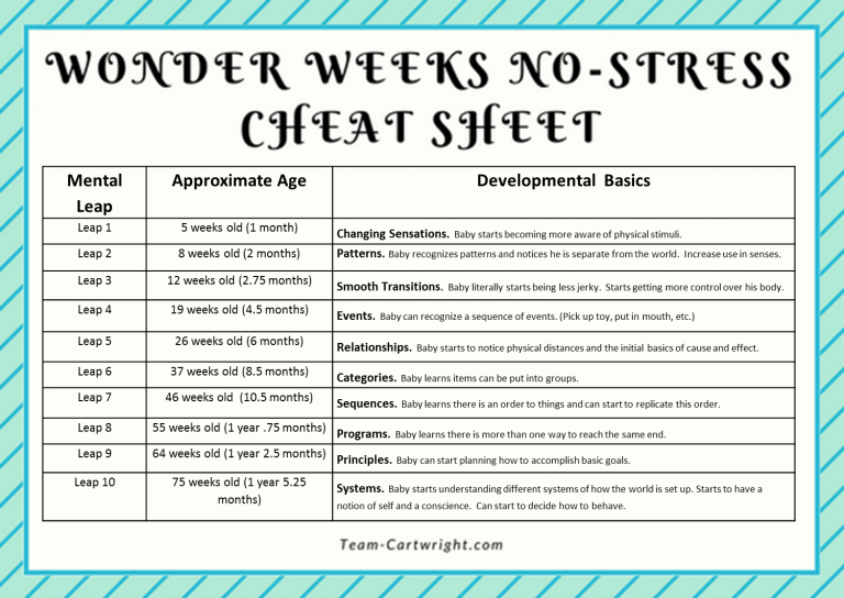 How to Use Wonder Weeks Without the Stress- Team Cartwright