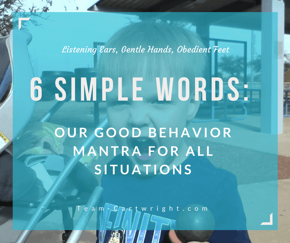 6 Simple Words: Our good behavior mantra for all situations