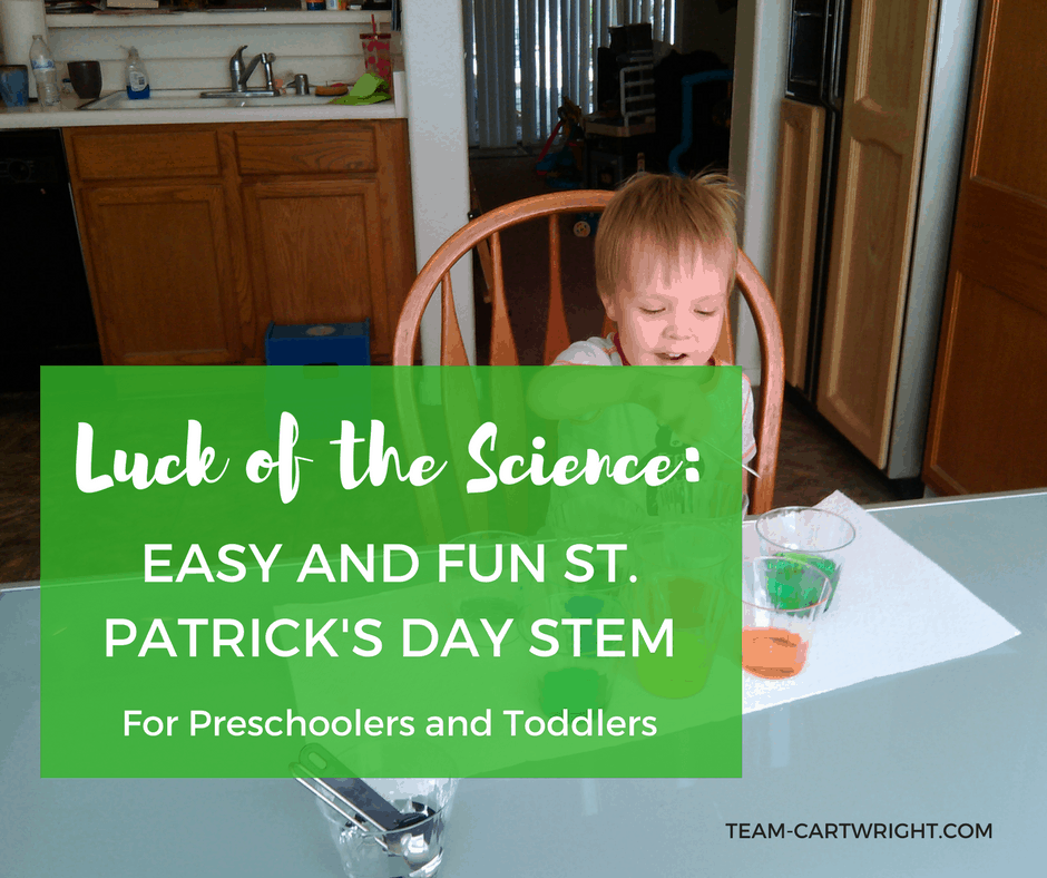 St. Patrick's Day STEM for Toddlers and Preschoolers