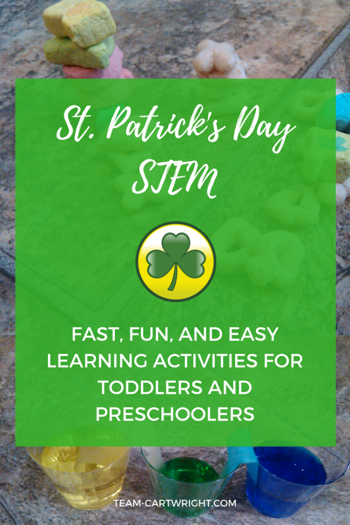 St. Patrick's Day STEM for Toddlers and Preschoolers