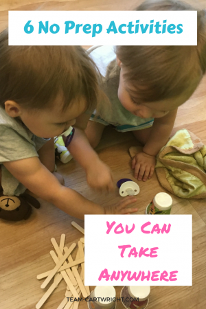 6 No Prep Learning Activities for Busy On the Go Families