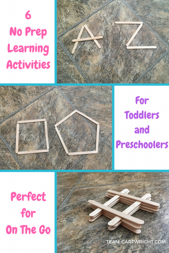 6 No Prep Learning Activities for Busy On the Go Families