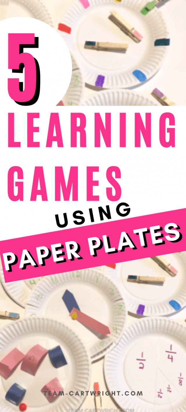 Simple Paper Plate Learning Activities for Preschoolers and Toddlers