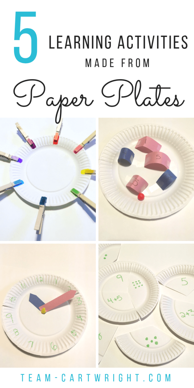 Simple Paper Plate Learning Activities for Preschoolers and Toddlers