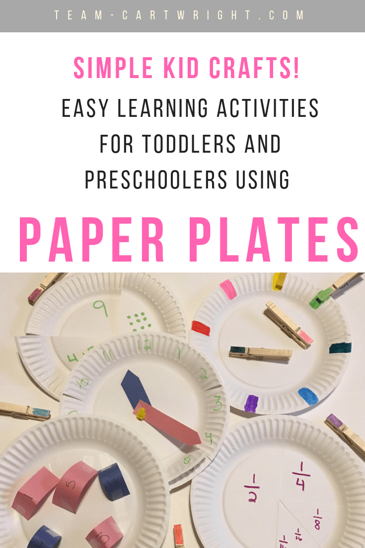 Simple Paper Plate Learning Activities for Preschoolers and Toddlers