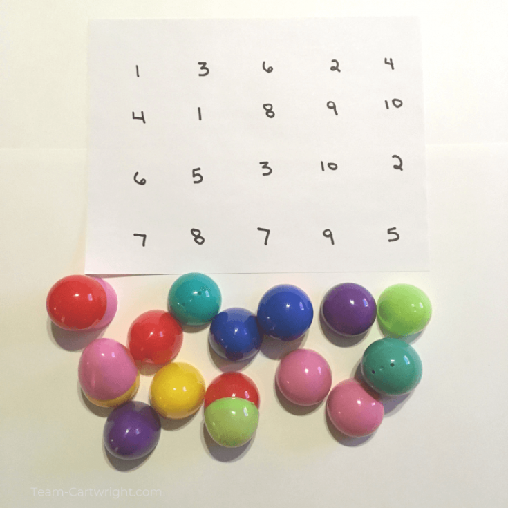 Easter Number Sense Games for Preschoolers and Toddlers