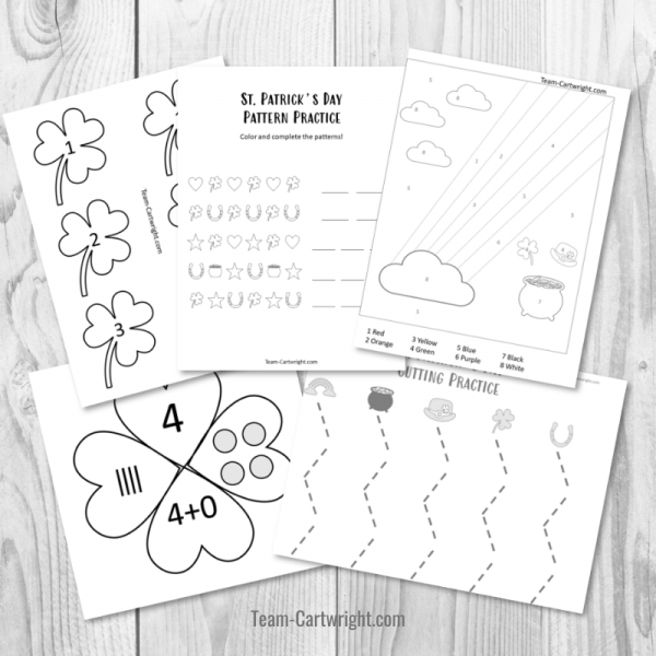 St. Patrick's Day Worksheets for Learning Fun! - Team Cartwright