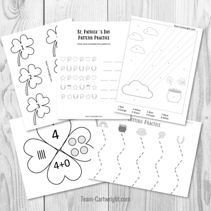 St. Patrick's Day Worksheets for Learning Fun! - Team Cartwright