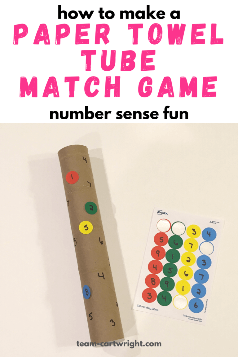 Paper Towel Tube Number Matching Game: Upcycled Learning Activity