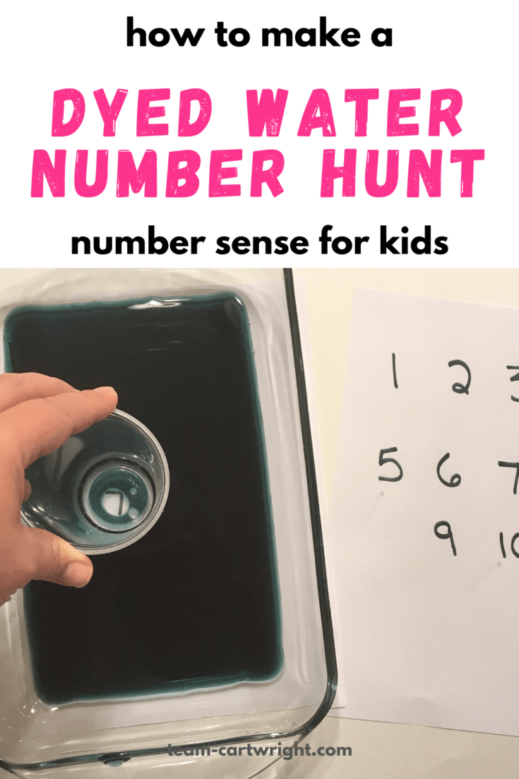 Number Hunt: Colored Water Sensory Bin - Team Cartwright