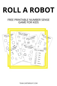 Roll a Robot Printable Counting Game - Team Cartwright